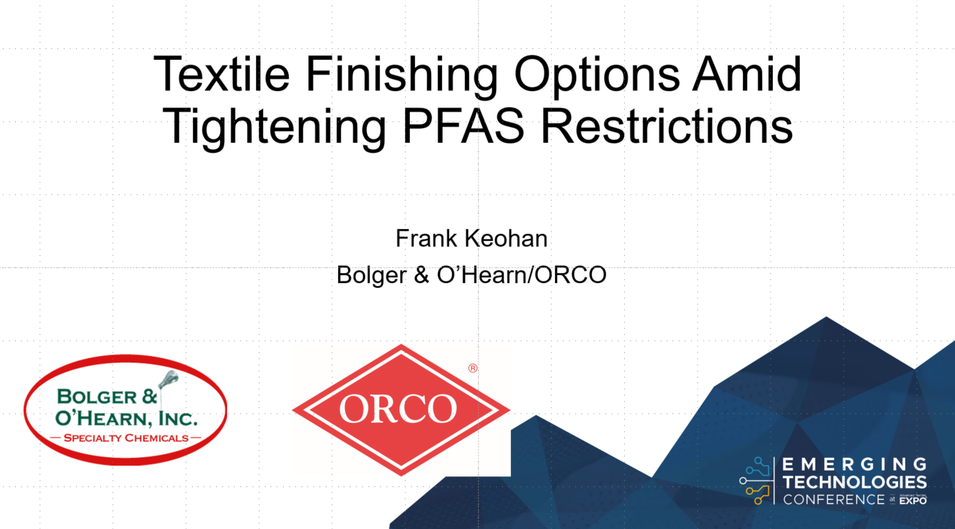 Textile Finishing Options Amid Tightening PFAS Restrictions - ORCO